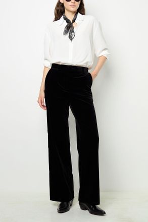 Gerard Darel Pantalon en velours lisse - NORA - Noir
