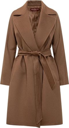 Max Mara Wickelmantel aus Woll-Drap&eacute; - - Coats - Damen - Braun - 2XS