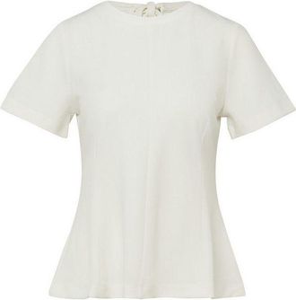 s.Oliver Kurzarmshirt T-Shirt Ausgestelltes T-Shirt mit Schleifen-Detail