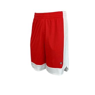 Champion Herren Legacy Icons Pants-Soft-Mesh Two-Tone Bermuda Shorts, rot/wei&szlig;, XS