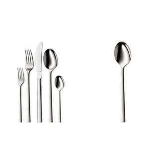 WMF Sonic Edelstahl Besteck Set 6 Personen, 30 teilig & Sonic Kaffeel&ouml;ffel, Teel&ouml;ffel 13,4 cm, Cromargan protect Edelstahl poliert, kratzbest&auml;ndig, sp&uuml;lma