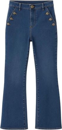 2-Biz Femme, Jeans, Bleu, Taille: 48 FR Flared Jeans