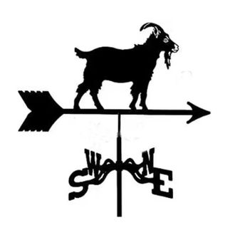 Generic Wetterfahne Aus Schwarzem Metall, Windrichtungsanzeiger f&uuml;R Schuppen, Garten, Terrasse, Dekoration, Windrichtungsanzeiger f&uuml;R Den Au&szlig;Enbereich(A19)