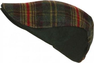 Nyls Cr&eacute;ation B&eacute;ret Casquette Anglaise Verte &agrave; Carreaux en Laine Chaude Hunter - Taille Unique - Vert