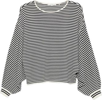 Frame Denim Striped Balloon-sleeve Sweater