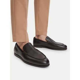 Calvin Klein Slipper Calvin Klein Low Prof Loafer Txt Lth HM0HM02175 Dunkelbraun