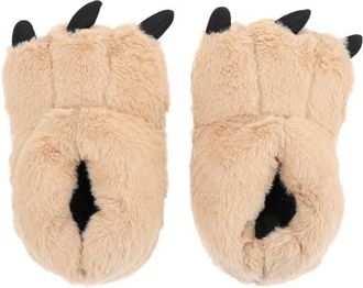 BESPORTBLE SOIMISS Pantoufles dHiver en Peluche Marron Confortables et Chaudes Taille Unique 35-39 Style Dessin Anim&eacute; de Griffes pour Maison et Int&eacute;rieur Unisexe