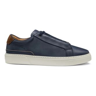 HUGO BOSS Homme, Chaussures, Bleu, Taille: 40 EU Baskets en Cuir de Veau Bleu