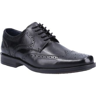 Hush Puppies Brace Brogue Herrenschuhe Aus Schwarzem Leder