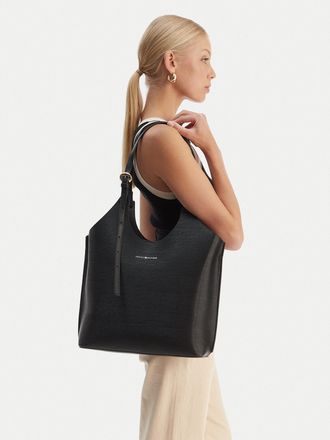 Tommy Hilfiger Handtasche Tommy Hilfiger Th Modern Tote AW0AW18618 Schwarz
