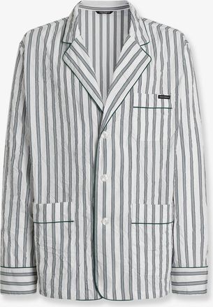 Dolce & Gabbana Vanity froiss&eacute; fabric dressing gown shirt - DOLCE & GABBANA - gender_Man