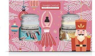Yankee Candle Company Packung mit 2 Kerzen YANKEE CANDLE Home Inspiration, Set mit 2 x 104 g (Candy Dog Forest & Glstening Christmas)