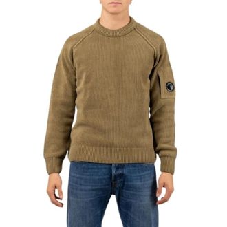 C.P. Company C.p. Company - Pull en maille chenille avec lentille - Homme - Pulls - Vert - Taille: L