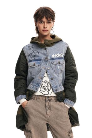 Desigual Damen WOMAN WOVEN PARKA, Grün, XS EU