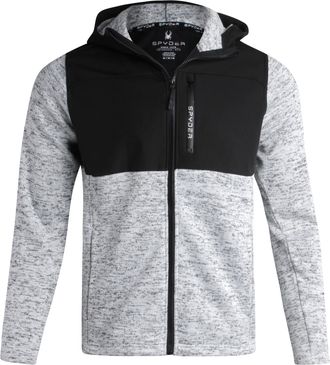 Spyder Herren-Fleecejacke - Performance-Pullover mit durchgehendem Reißverschluss für Herren - Outdoor-Wandern, Workout, leichte Herren-Jacken, Stein, S