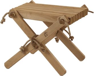 EcoFurn Lilli ge&ouml;lt montiert Beistelltisch/Fu&szlig;st&uuml;tze, birke, Holz, braun