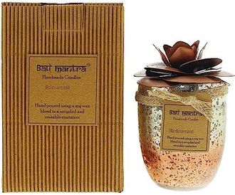 Bali Mantra Kamelie Glas Kupfer Rote Johannisbeere Kerze 500g