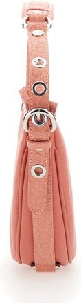 by FAR Womens Gib Bag With Adjustable Handle Pink Leather Shoulder