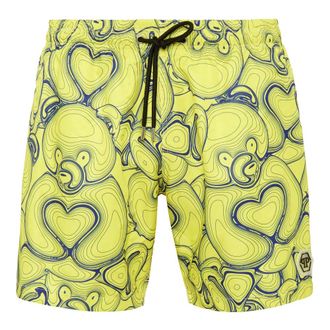 Philipp Plein Homme, Maillots de bain, Jaune, Taille: 3XL Swim Trunks Teddy