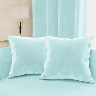 Petti Artigiani Italiani Petti Artigiani Italiani - 2 Kissenbezüge aus Samt mit Füllung, Kissenbezüge für Schlafzimmer, Möbelkissen aus Samt mit verdecktem Reißverschluss, Hel