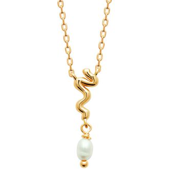 Brillaxis Collier plaqu&eacute; or et perle de culture