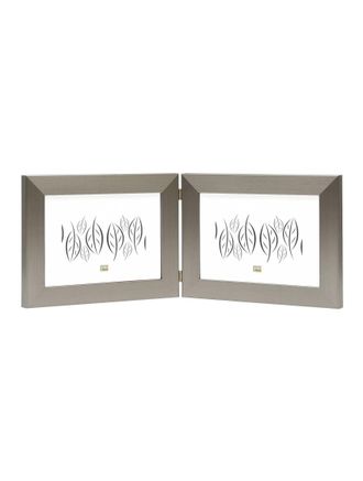 Deknudt Frames S41VD1-H2H-15.0X20.0 Doppel-Bilderrahmen für Fotos 15 x 20 cm, Querformat, Kunstharz, 2-teilig, silberfarben