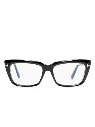 Tom Ford Eyewear lunettes de vue à monture rectangulaire - Noir