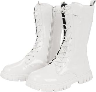 Generic Bottes hautes pour filles - Bottes d&eacute;quitation longues en cuir &agrave; lacets - Bottes de princesse montantes avec fermeture &eacute;clair lat&eacute;rale - Chaussures d&eacute;