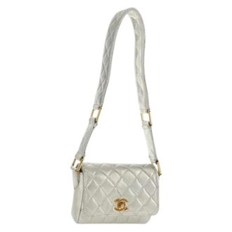 Chanel Sac bandouli&egrave;re en cuir Pre-owned - Femme - Pre-owned - Gris - Taille: ONE Size