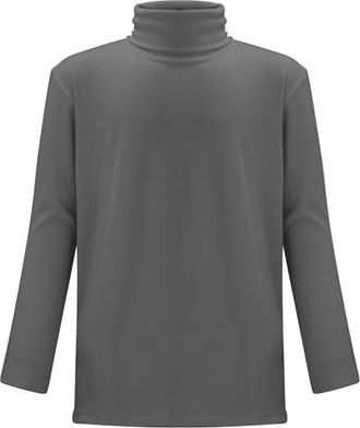 Generic Maillot de corps chaud à coupe régulière pour homme - T-shirt dautomne et dhiver à col haut - Couleur unie - Manches longues - Pour la maison, lintéri