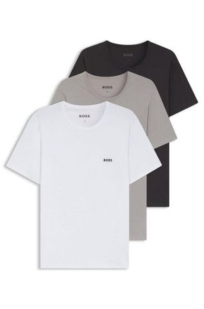 BOSS T-Shirt TShirtRN 3P Classic (Packung, 3-tlg) mit BOSS Stickerei