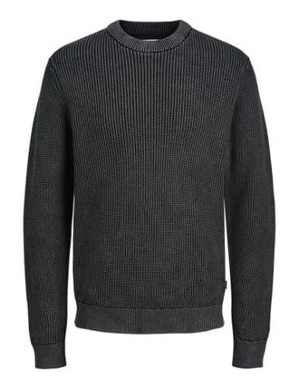 Jack & Jones Jjtanaka Knit Crew Neck, Noir, L Homme
