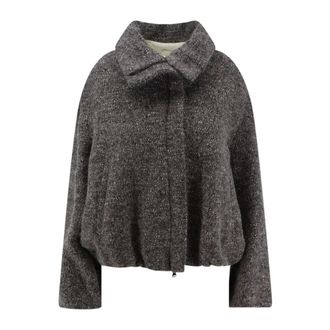 Alysi M&eacute;lange High Collar Jacket - - Jackets - Damen - Grau - XS