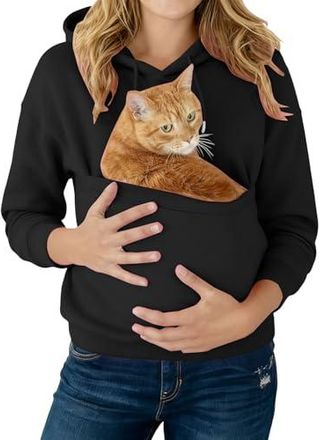 Generic Sweat à capuche chaud pour femme - Sweat à capuche pour femme - Grande taille - Pull à capuche avec cordon de serrage - Pull à capuche - Chemisier à c