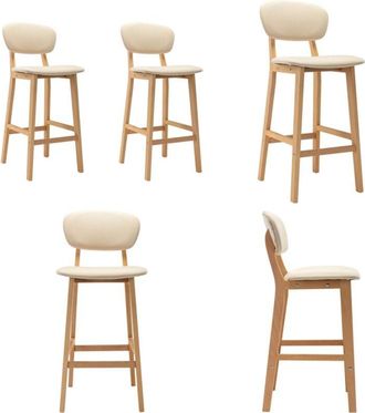 vidaXL Vidaxl - Tabourets de bar lot de 2 crème tissu - Chaises De Bar - Tabourets De Comptoir - Meubles De Cuisine - Décoration Intérieure - Mobilier