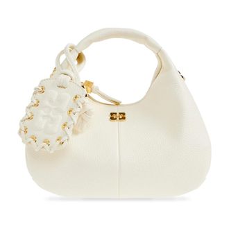 Ganni Femme, Sacs, Beige, Taille: ONE Size Mini Sac Hobo clout&eacute;