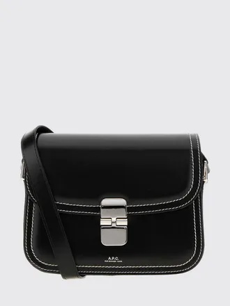 A.P.C. A. P.C. Mini sac bandouli&egrave;re Grace en cuir de veau bross&eacute;