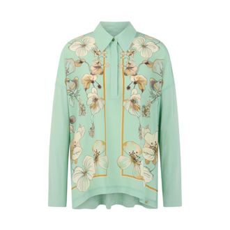 Marc Cain Matte Satin Bluse - - Blouses & Shirts - Damen - Gr&uuml;n - XS