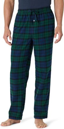Amazon Essentials Herren Atmungsaktive Flanell-Pyjamahose (Erhältlich In Groß Und Schwer), Dunkelgrün Marineblau Blackwatch Plaid, XS