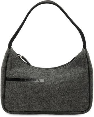 Prada Hobo Bags - Wool Sport Shoulder Bag - Gr. unisize - in Grau - f&uuml;r Damen