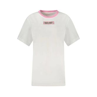 Guess Femme, Tops, Blanc, Taille: 36 FR Hauts et T-shirt en Coton Blanc