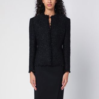 Givenchy Schwarze Jacke aus Tweed und Lurex