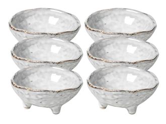 Broste Copenhagen Nordic Sand Schale S mit kleinen F&uuml;&szlig;en 8,5 cm Set6