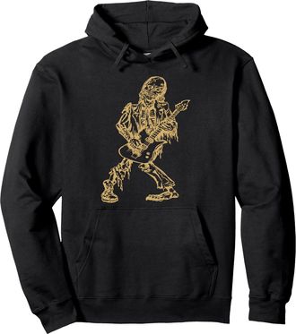 Seembo Zombie spielt Gitarre Lustiger Gitarrist Rockmusiker Pullover Hoodie