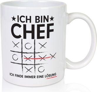 Generic L&ouml;sung Finden: Chef | F&uuml;hrungskraft | Vorgesetzter - Tasse Weiss - Kaffeetasse/Geschenk/Familie
