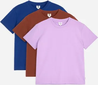 Arket T-Shirt Mit Rundhalsausschnitt 3er-Pack -Rot