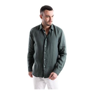 Xacus Homme, Chemises, Vert, Taille: 2XL Chemise en lin &agrave; col fran&ccedil;ais