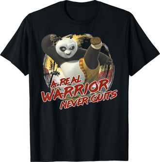 Kung Fu Panda 2 Po A Real Warrior Never Quits Action Pose T-Shirt