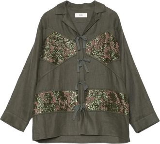 Muller Of Yoshiokubo Bluse mit Pailletten - Grün