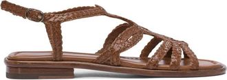 Pons Quintana Sandalen - Intricately Woven Brown Leather Sandals - Gr. 36 (EU) - in Braun - f&uuml;r Damen